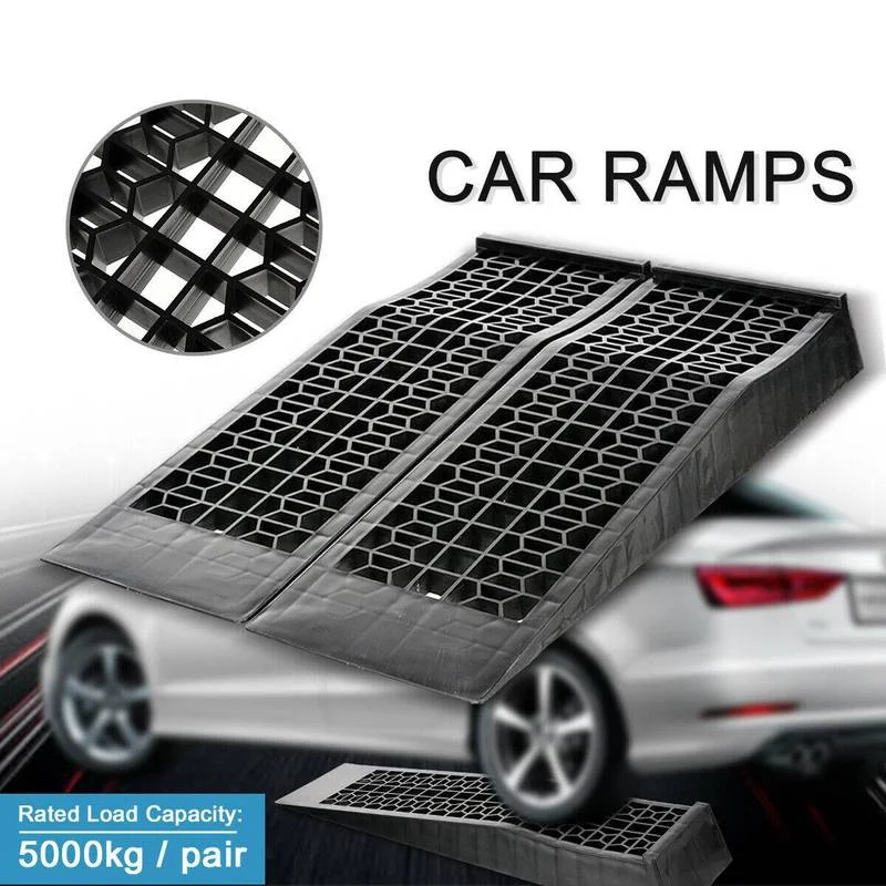 2pcs-Portable-Capacity-Heavy-Duty-5-Ton-Low-Profile-Car-Ramps-Pair-70mm ...