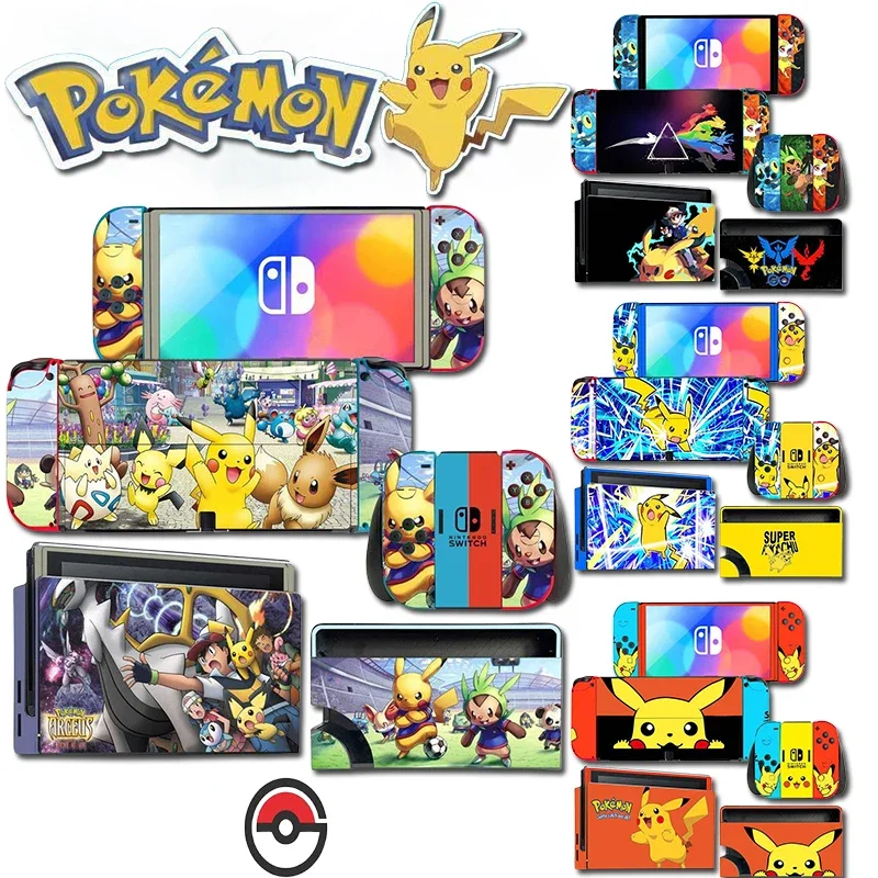 2023-Pokemon-Pikachu-Switch-Oled-Stickers-Game-Console-Skin-Sticker ...