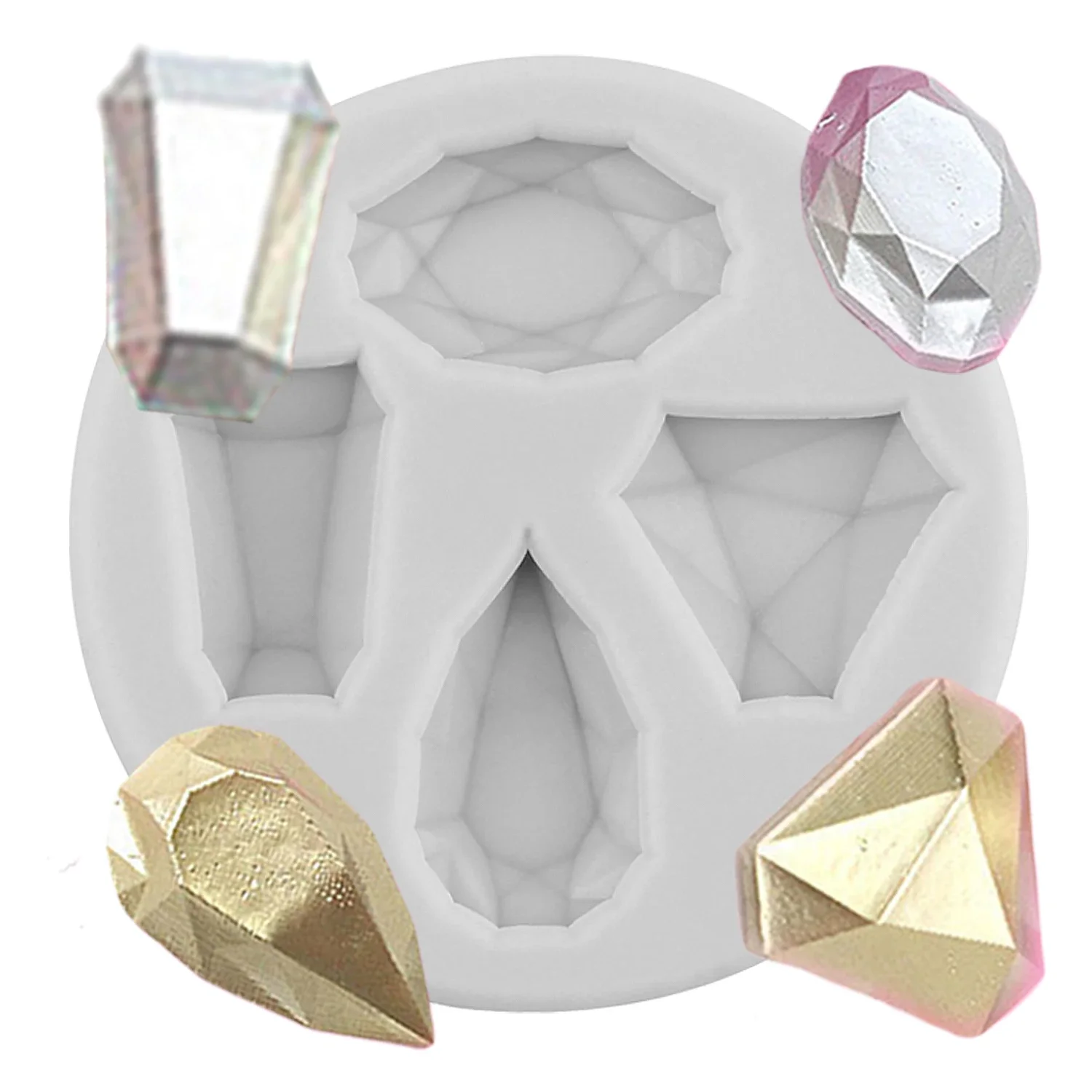 Diamond-Silicone-Mold-Gem-Polymer-Clay-Candy-Molds-Chocolate-Gumpaste ...