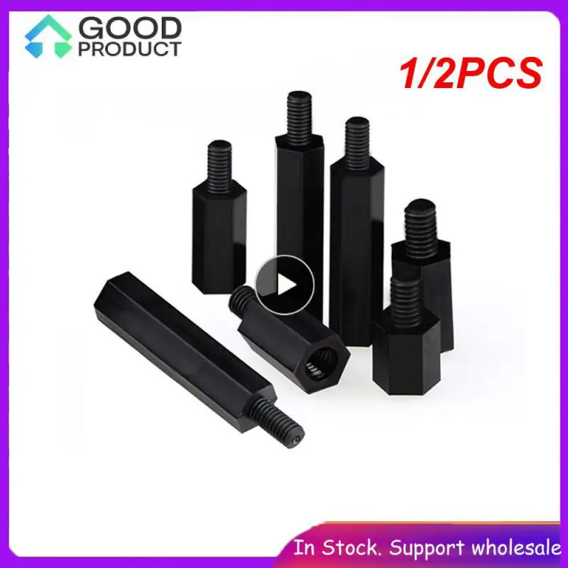 1-2PCS-Black-Plastic-Nylon-M3-Hex-Column-Standoff-Spacer-Screw-Stand ...