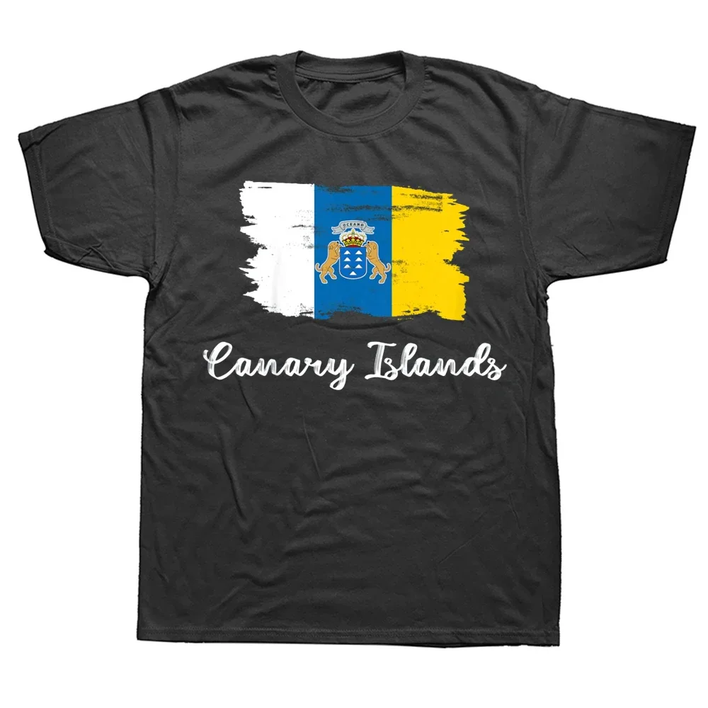 Camiseta-de-algod-n-con-estampado-de-bandera-de-las-Islas-Canarias-para ...