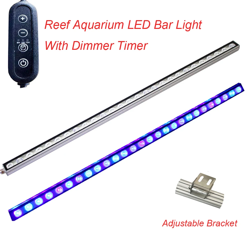 Reef-Aquarium-LED-Bar-Light-18x3W-27x3W-Full-Blue-Plus-UV-For-Coral ...