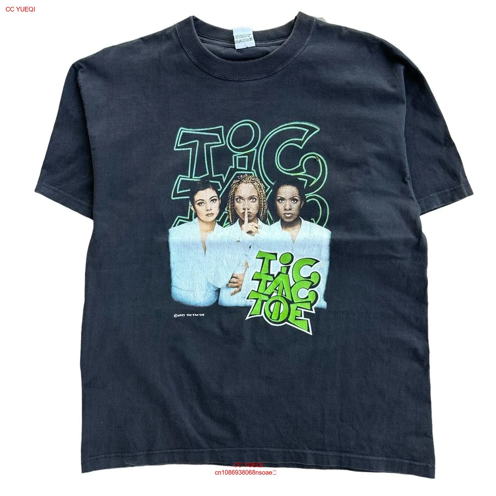 Vintage-90-s-Tic-Tac-Toe-T-Shirt-Adult-XL-Black-Hip-Hop-Group-Music ...