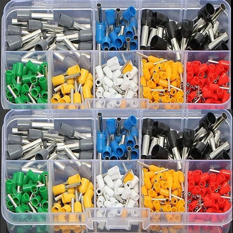 VE-Tubular-Terminais-Crimp-Fio-Terminator-Isolado-Bloco-Conector-End ...