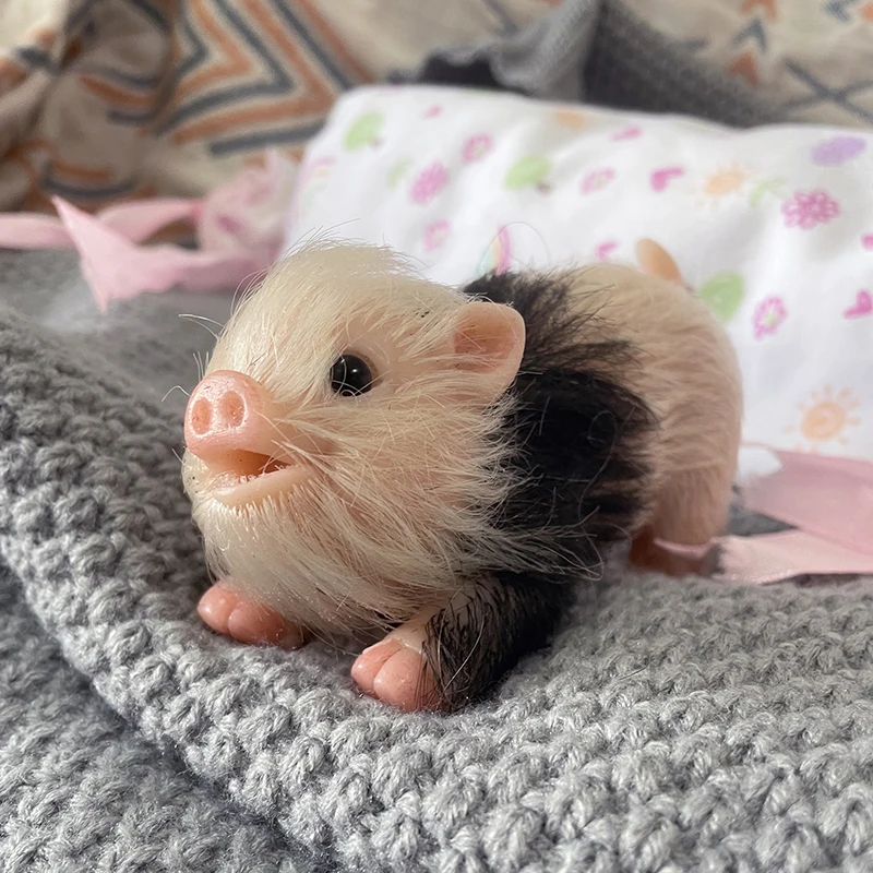5-Inch-New-Simulation-Soft-Silicone-Pig-Doll-Toy-Body-Hairy-Pig-Doll ...