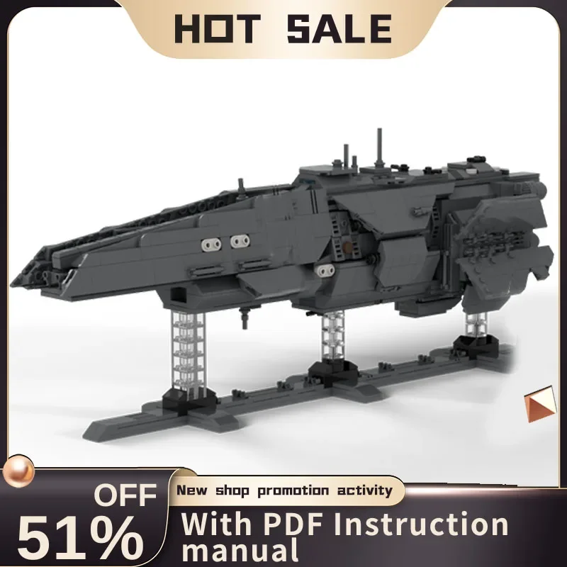 New 1370Pcs Popular Space Technology Series Moc Light Destroyer Model ...