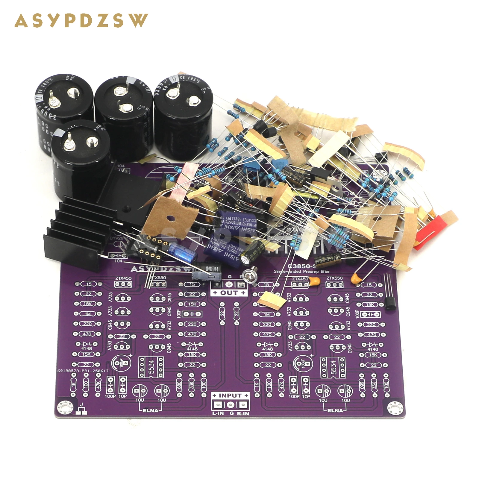 HIFI C3850-S Single-ended Preamplifier DIY Kit/Finished board Base on ...