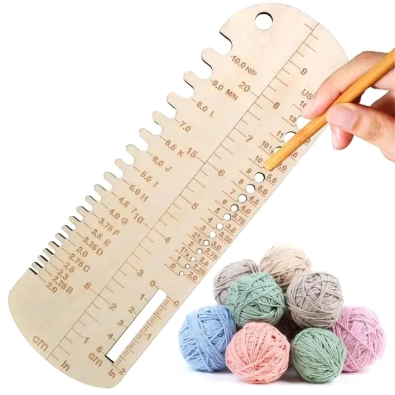 Sock Ruler Tool For Knitting Rectangle Yarn Wrap Guide Board Wooden ...
