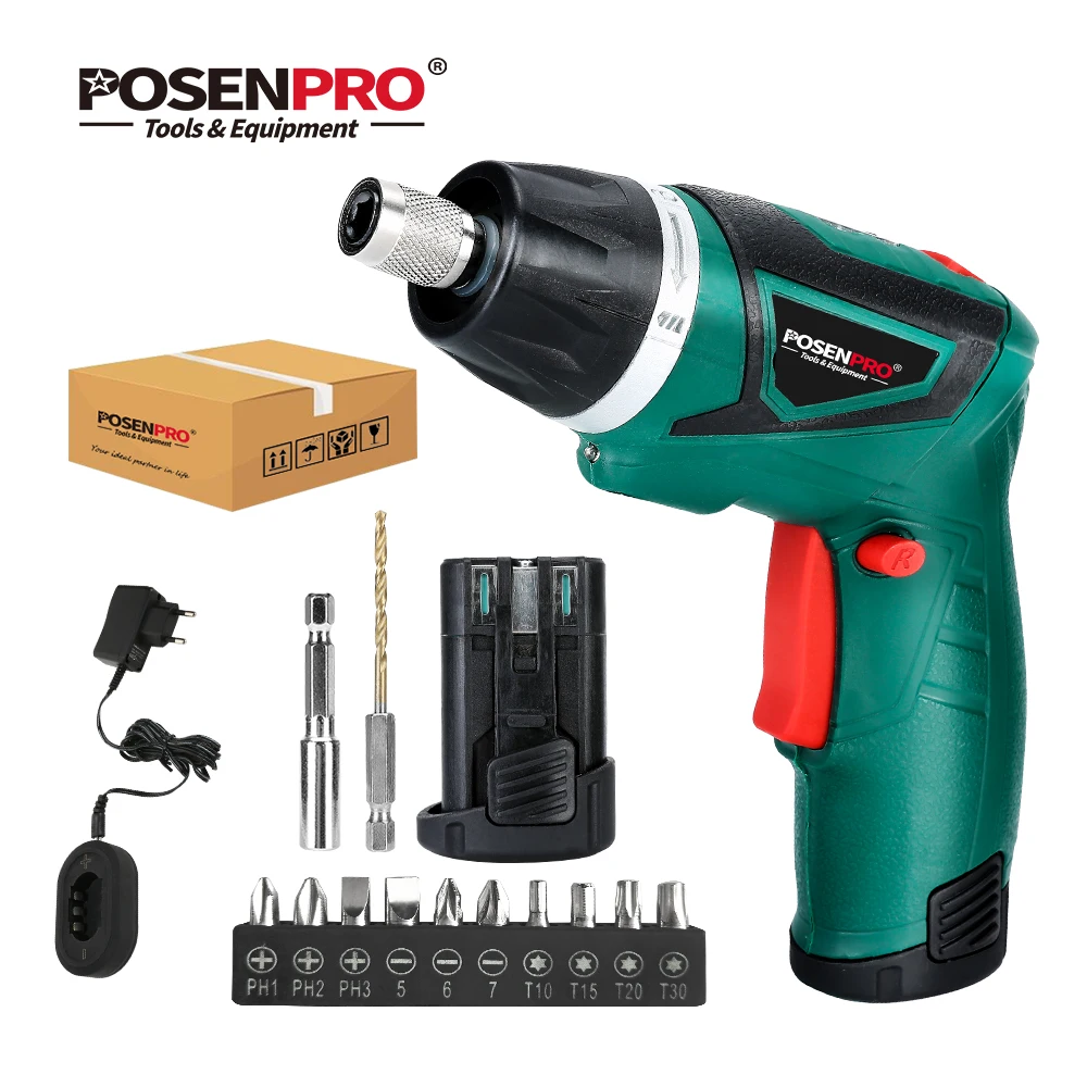 Posenpro Electric Cordless Screwdriver 7.2v 2pcs Li-ion Battery ...