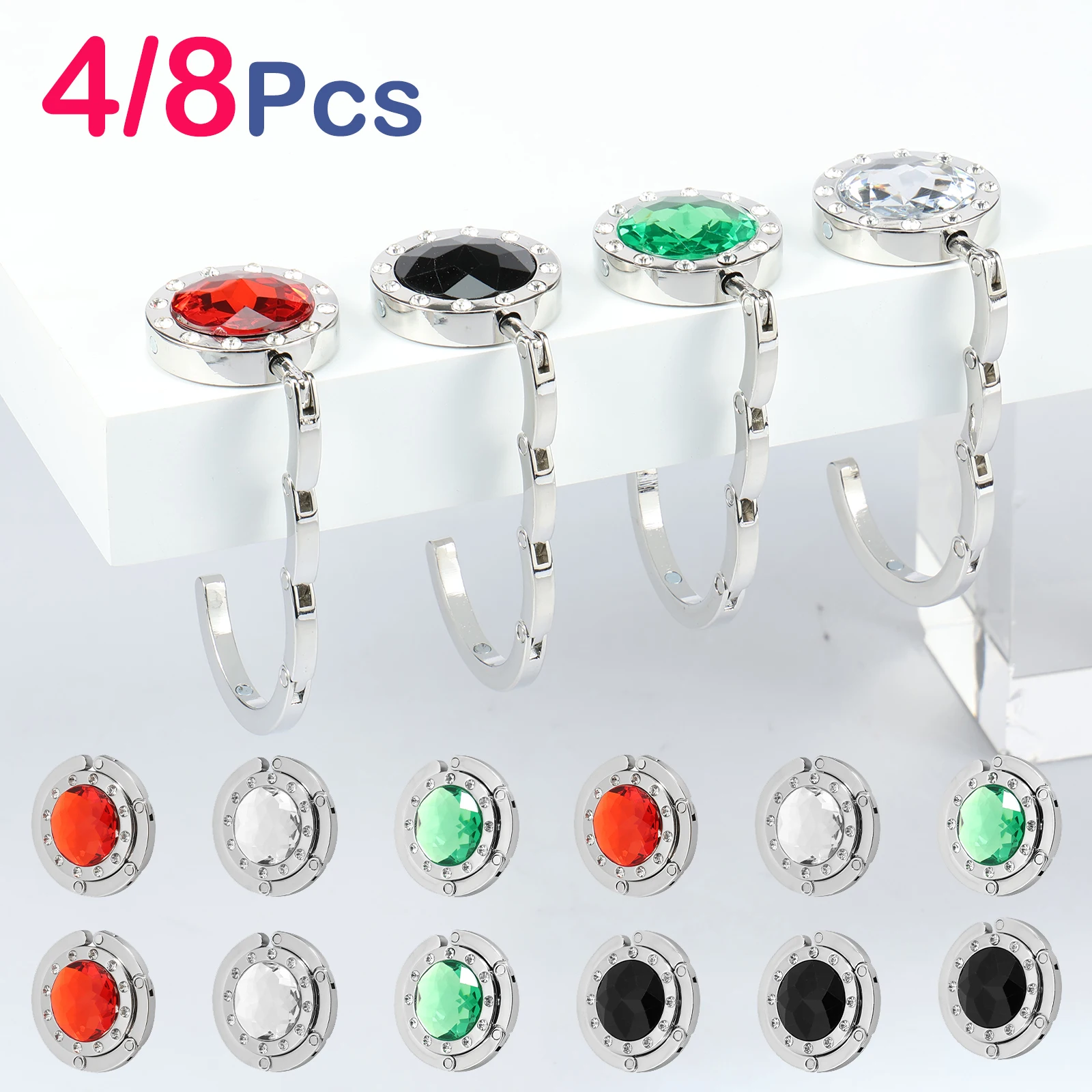 4-8Pcs-Folding-Bag-Holder-Fashion-Handbag-Rack-Portable-Table-Hook-Non ...