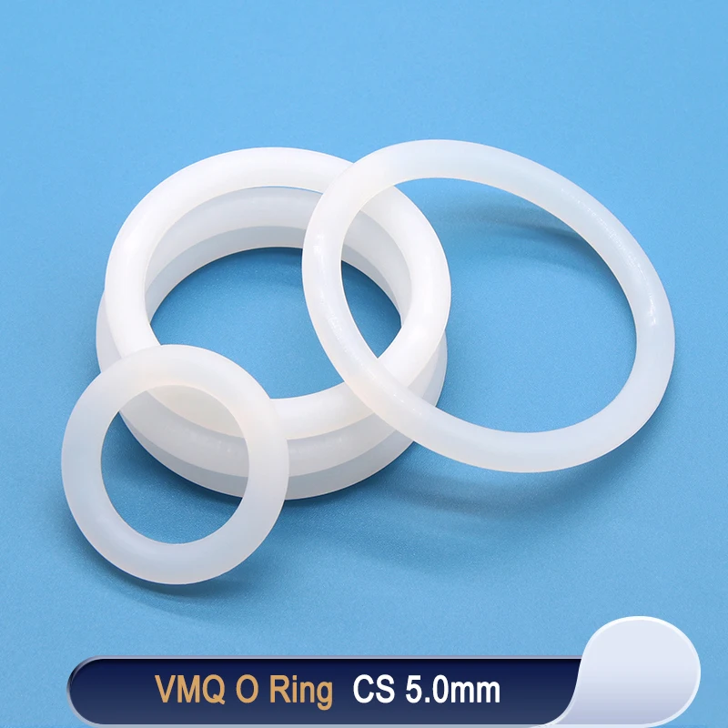 10pcs-VMQ-O-Ring-Gasket-CS-5mm-OD-15-155mm-White-Waterproof-Washer ...