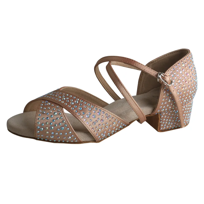 Customized-Champagne-Ballroom-Dance-Shoes-for-Women-Latin-Tango ...