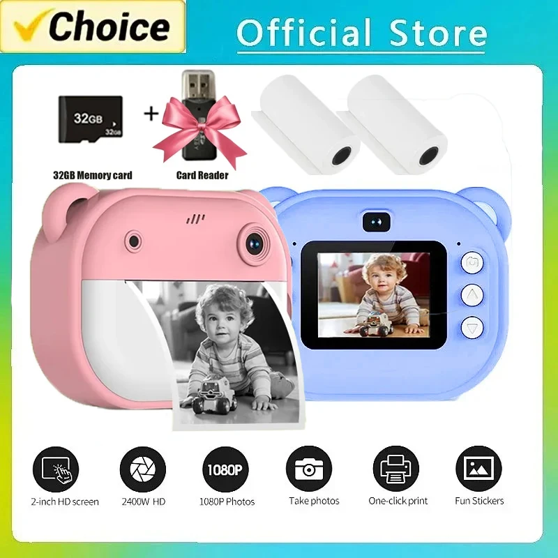Children-Digital-Camera-Instant-Print-for-Kids-Thermal-Print-Camera ...