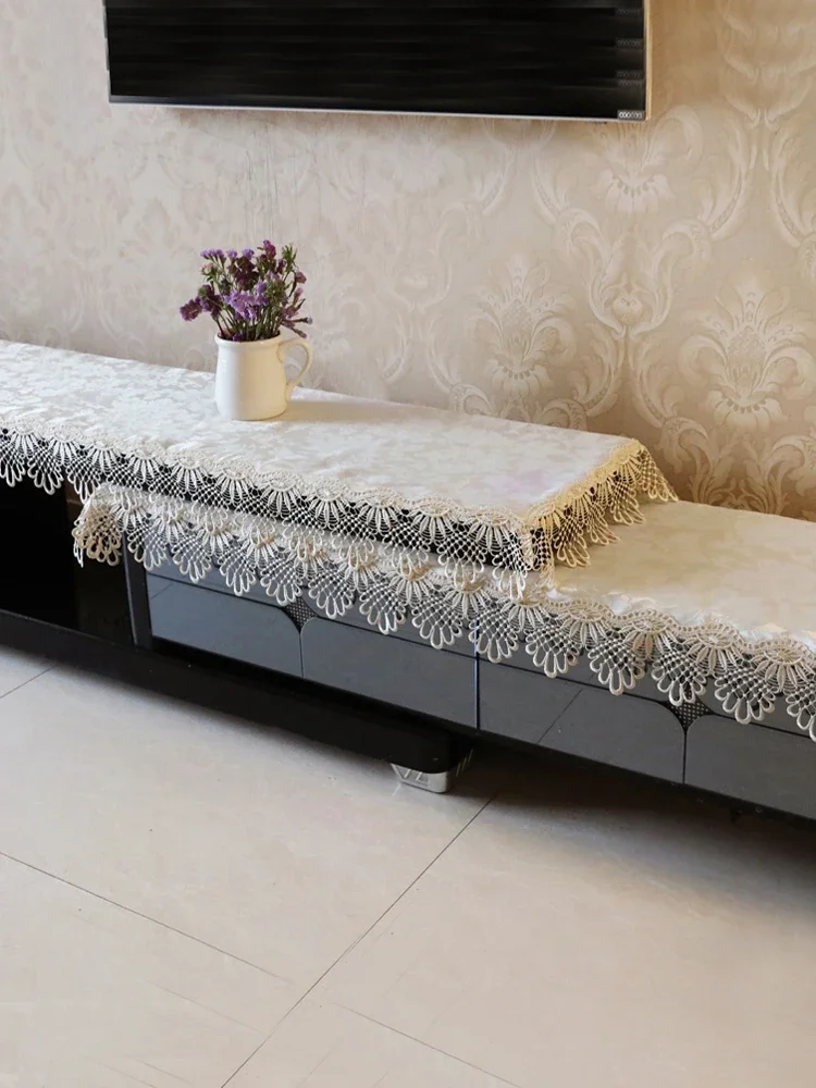 European-style-TV-cabinet-tablecloth-cloth-cover-towel-lace-living-room ...