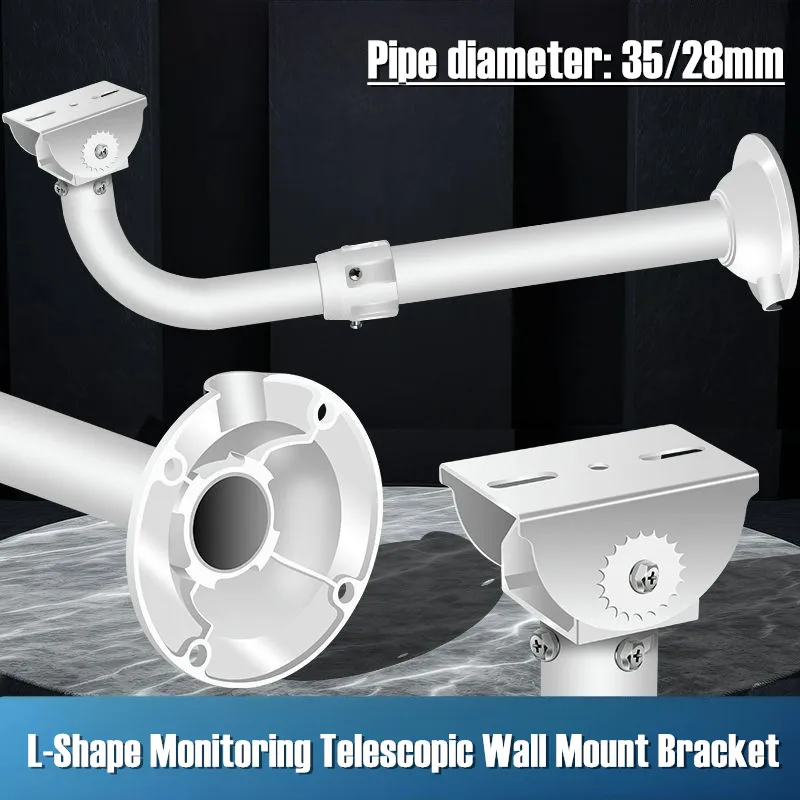 L-shaped Surveillance CCTV Camera Telescopic Wall Mount Bracket 30-60cm ...
