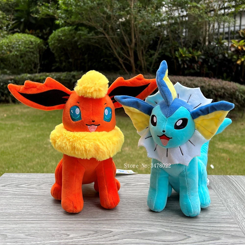 Peluche de Pokémon de 2 estilos, Flareon, Vaporeon, juguetes de peluche ...