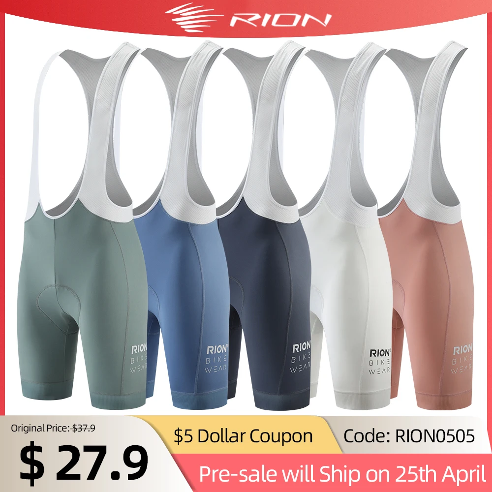 RION-Men-Cycling-Bib-Shorts-Road-Bike-Breathable-Padded-MTB-Tights-Bicycle-Wear-Outdoors-Sports ...
