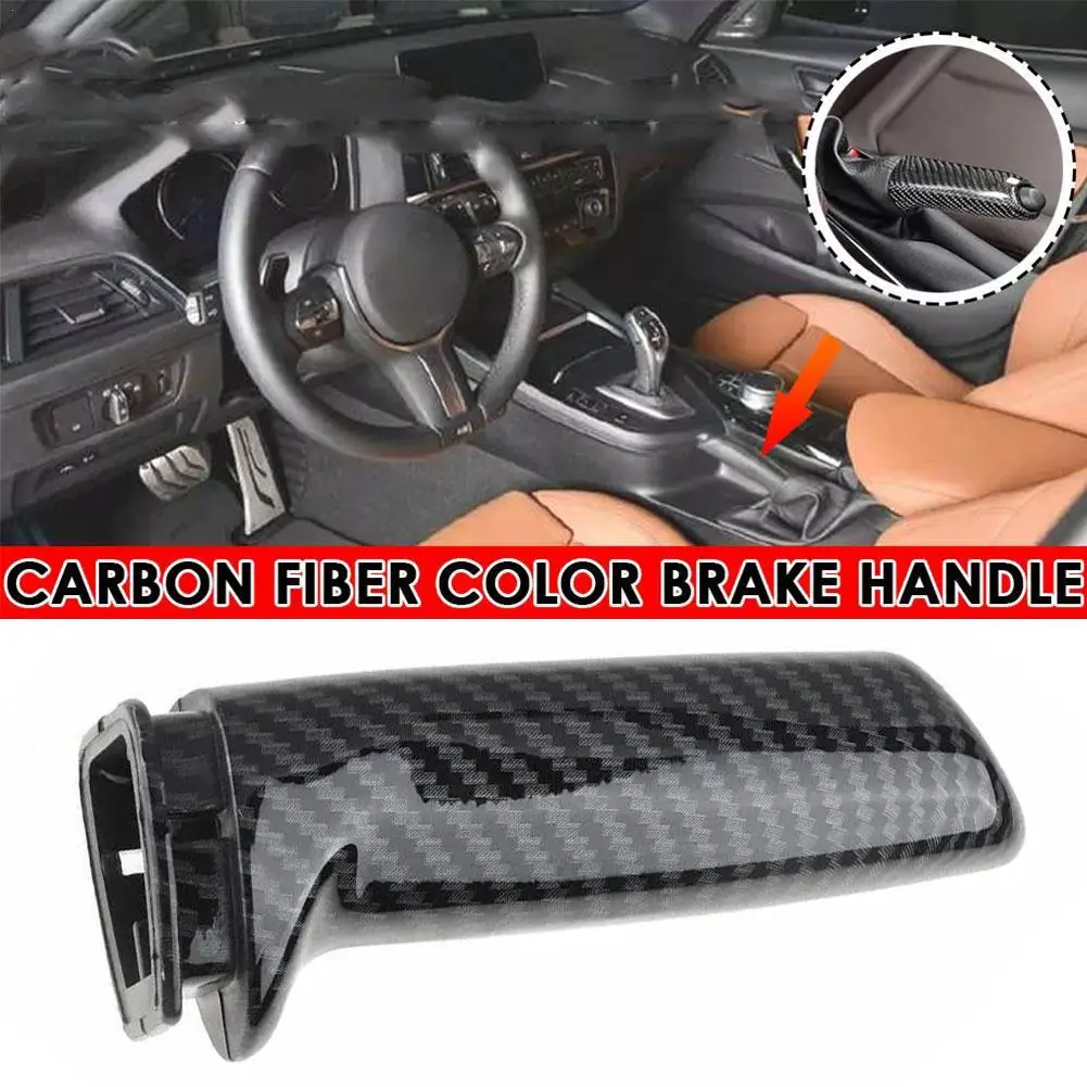 Car-Carbon-Fiber-Color-Handbrake-Brake-Handle-Cover-For-BMW-Universal ...
