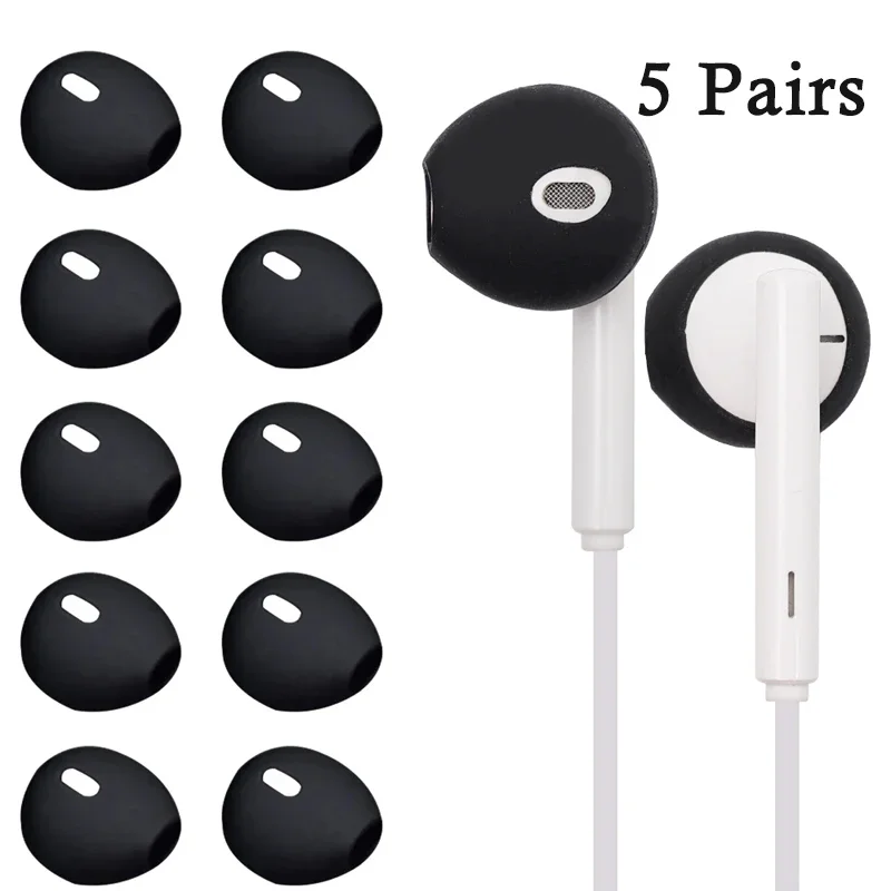 1-5 Pairs Anti-Slip Silicone Ear Tip Covers for Airpods Anti-Lost Cover ...