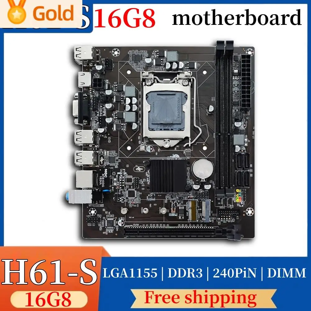 H61 Motherboard LGA 1155 DDR3 Memory 16GB M-ATX Desktop Mainbord For ...