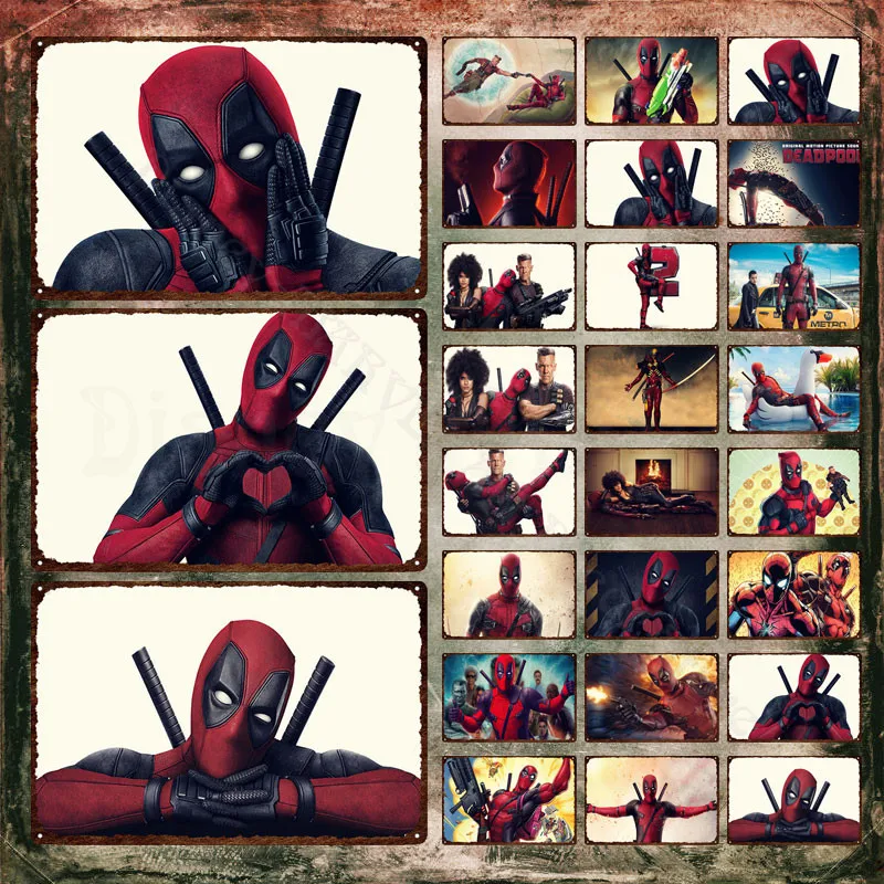 Marvel-Deadpool-Metal-Poster-Protect-Young-Mutant-Russell-Movie-Retro ...