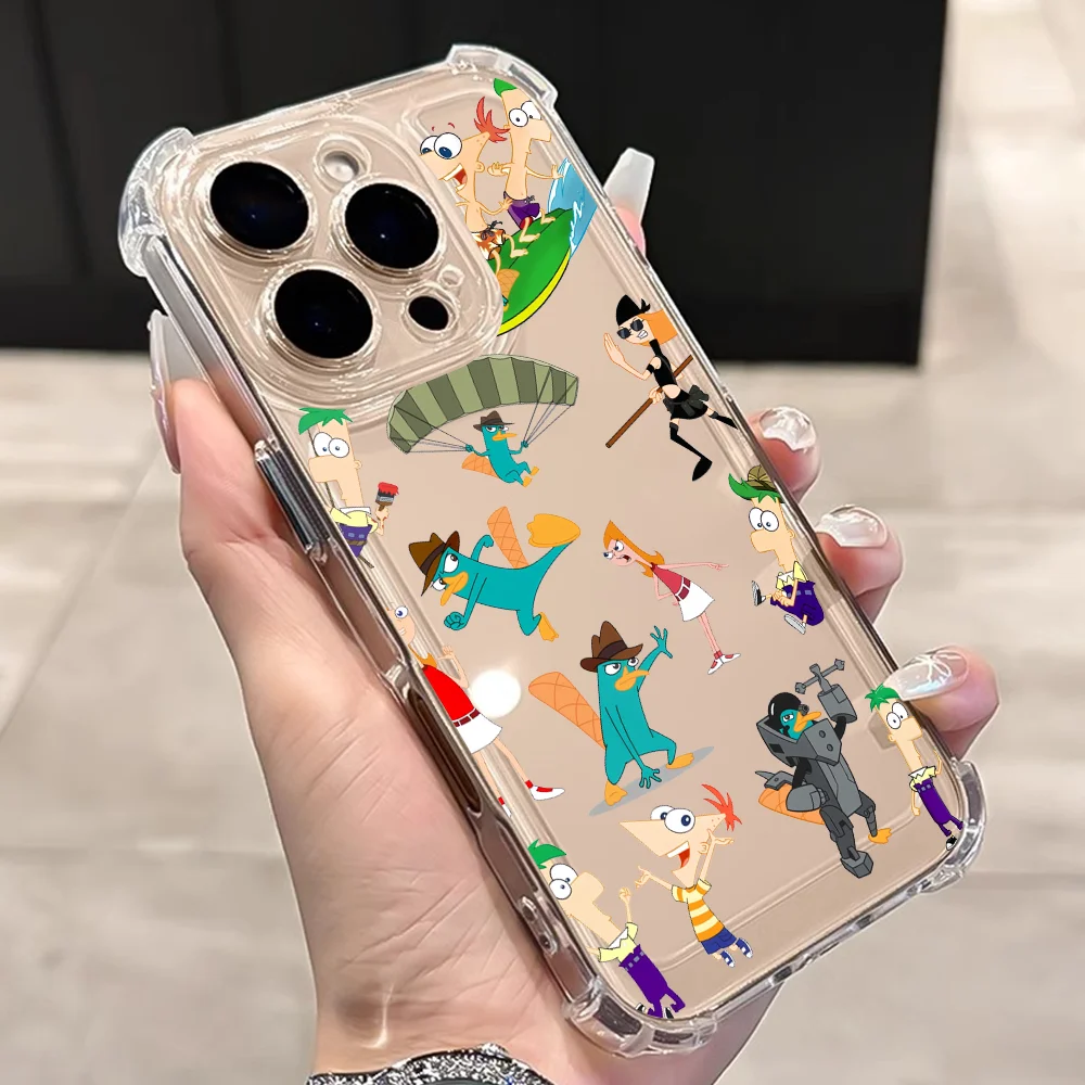 P-Phineas and F-Ferb phone case For iPhone 17 16 15 14 13 12 11 Max Pro ...