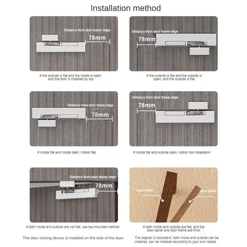 ABSS-Door Closer Stopper Automatic Closer Lock Porta Door Latch ...