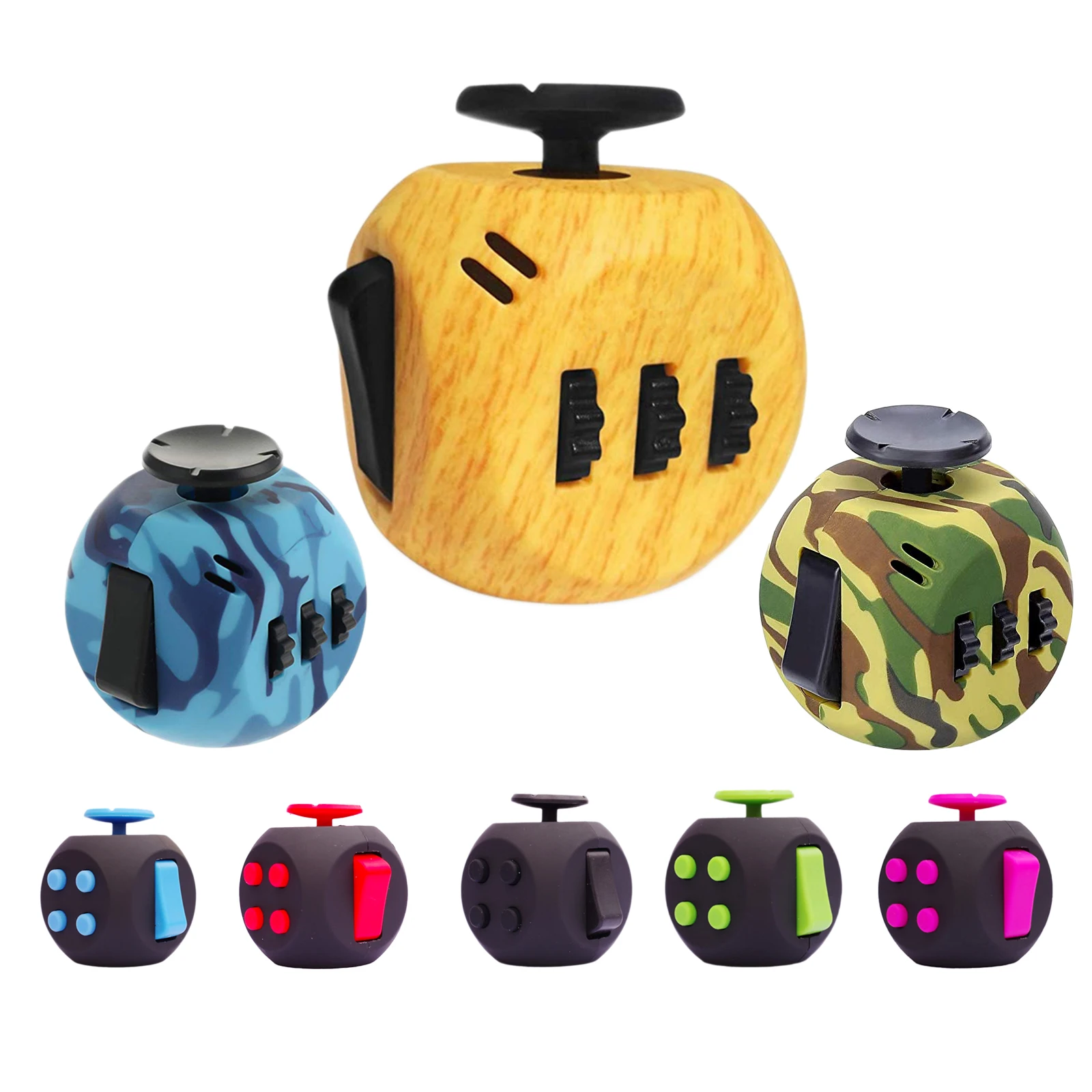 Fidget-Cube-Toys-6-Sides-Anti-Stress-Magic-Cube-Dice-For-Kids-Adults ...