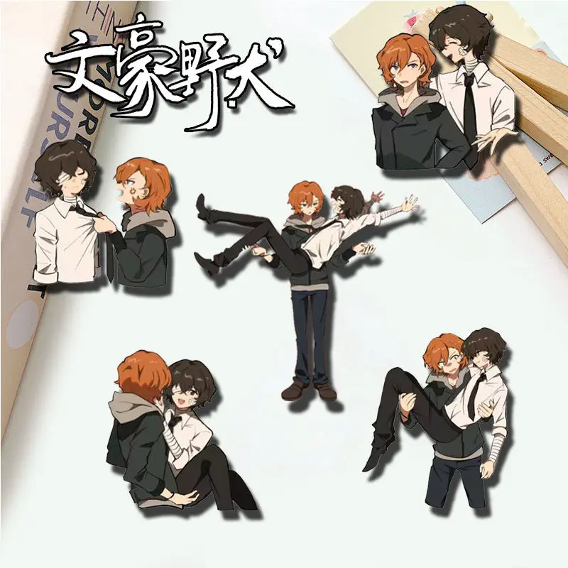Anime Nakahara Chuuya Osamu Dazai Acrylic Badge Cartoon Pins DIY ...