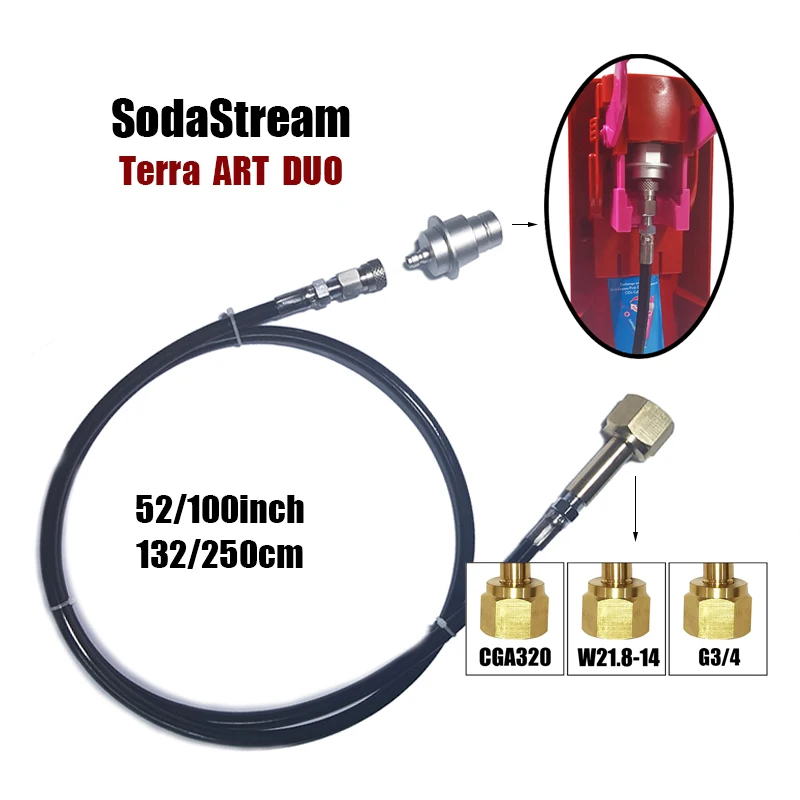 New-Soda-Water-Terra-DUO-ART-Quick-Connect-Adapter-Hose-Kit-to-External ...