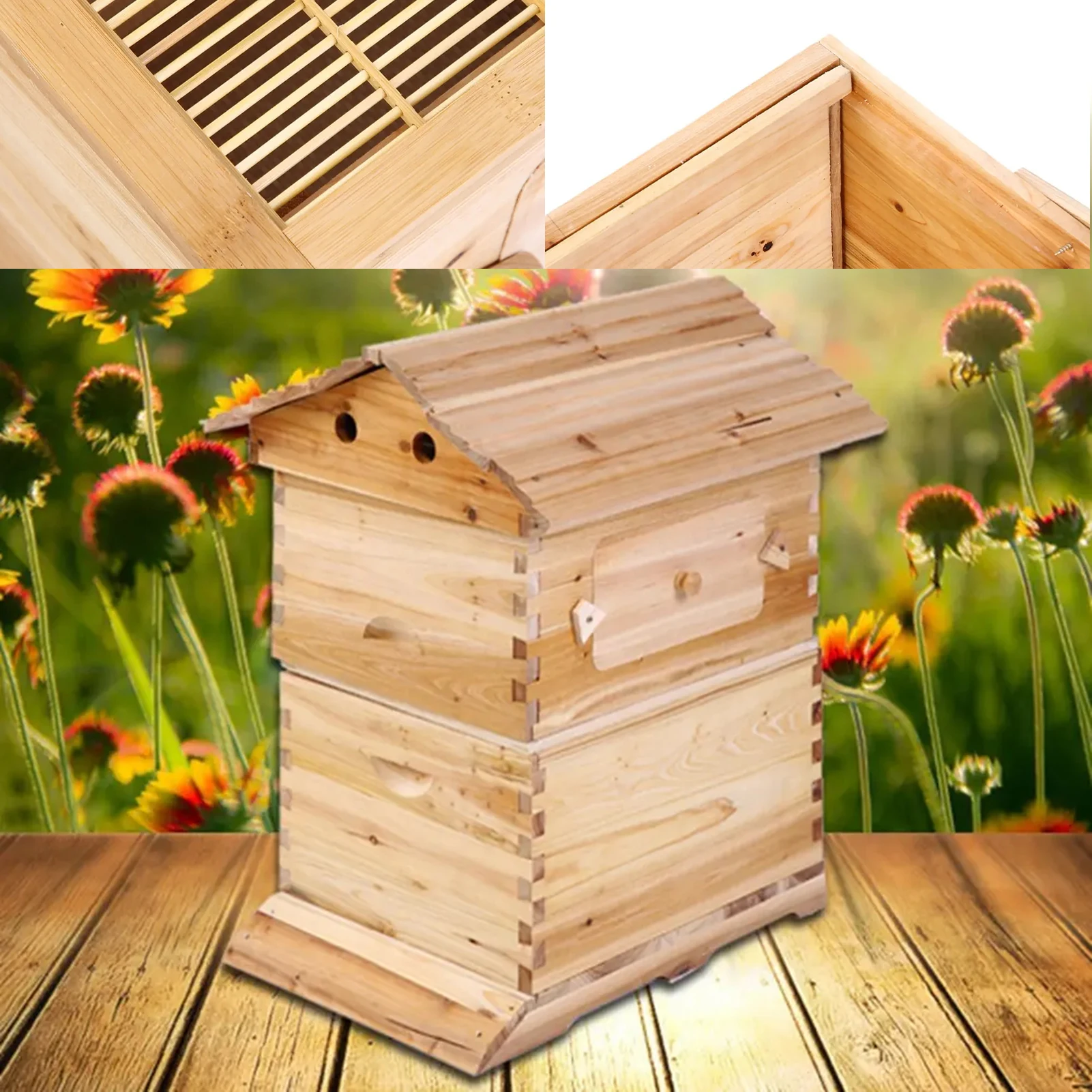 Beehive-Boxes-Automatic-Wooden-Beehive-House-Self-Honey-Harvesting ...
