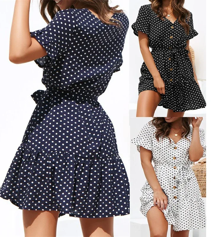 Vestidos-holgados-de-manga-corta-para-mujer-ropa-de-estilo-europeo-y ...