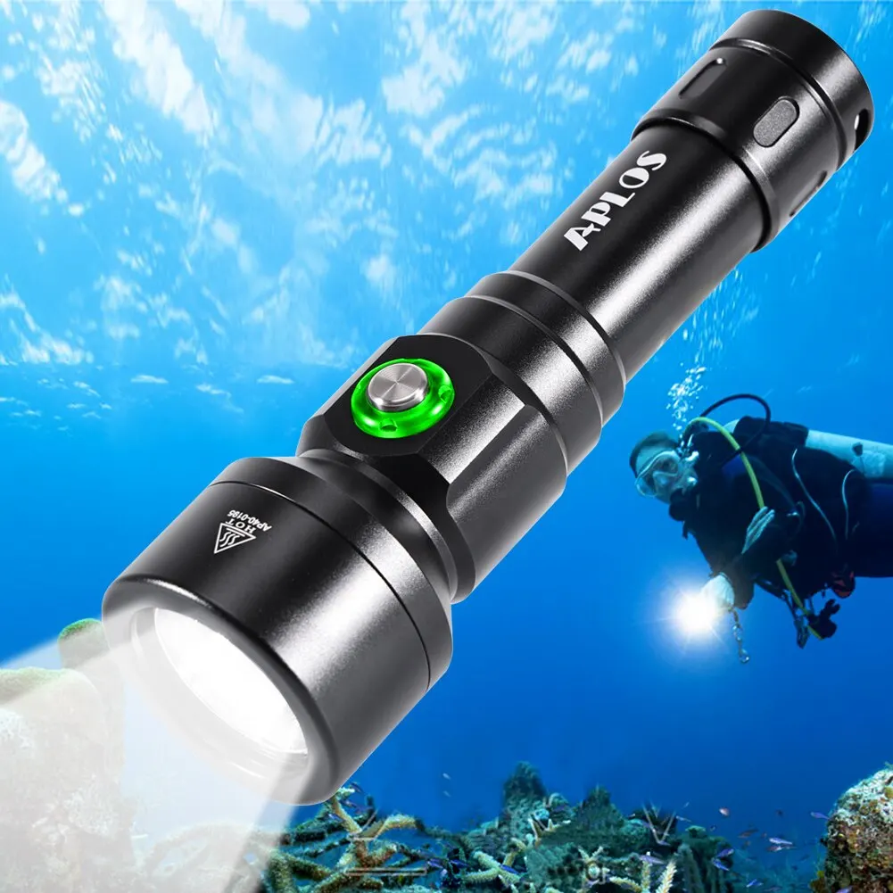 Scuba Diving Flashlight Dive Torch | Underwater Flashlight 4000 Lumens ...