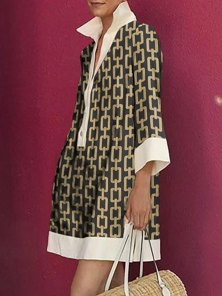 Gymystars-Vestidos-estampados-de-manga-larga-para-mujer-traje-holgado ...