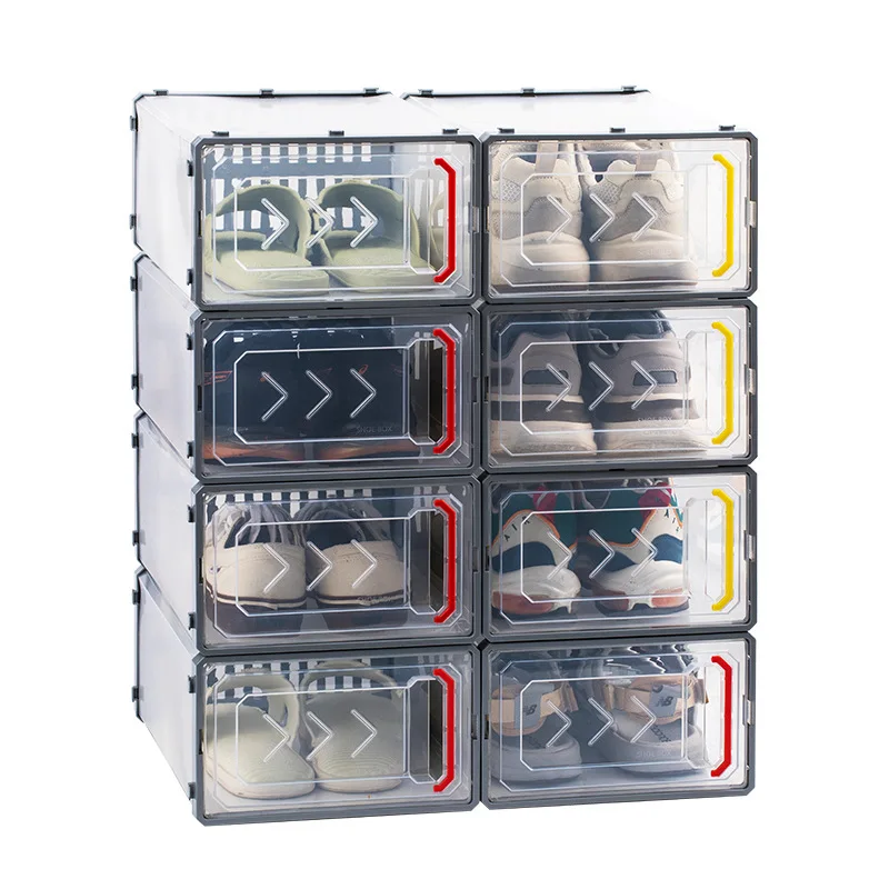 Dustproof Plastic Shoe Rack Sneakers AJ Storage Box High-tops High ...