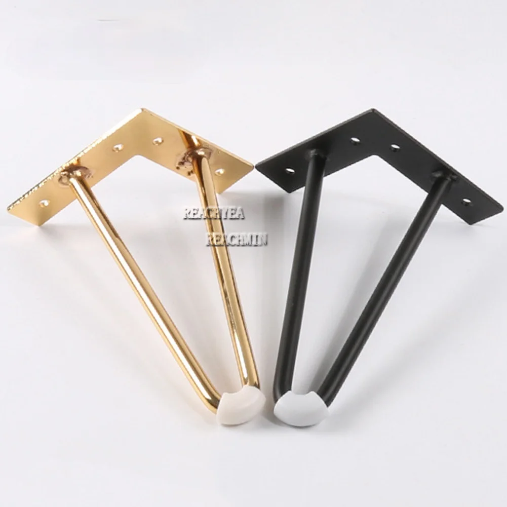 metal furniture foot black gold chair sofa bed hairpin desk leg cabinet ...