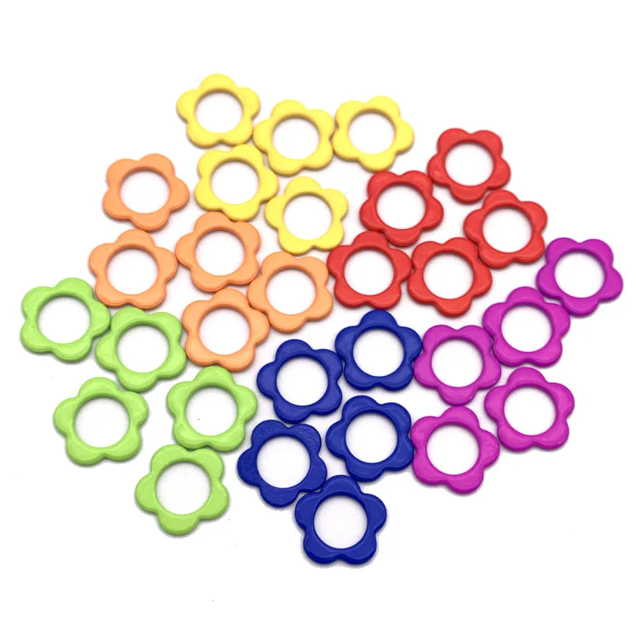 60pcs-Knitted-Marker-Flower-Pattern-Concept-Shape-Used-For-Crochet ...