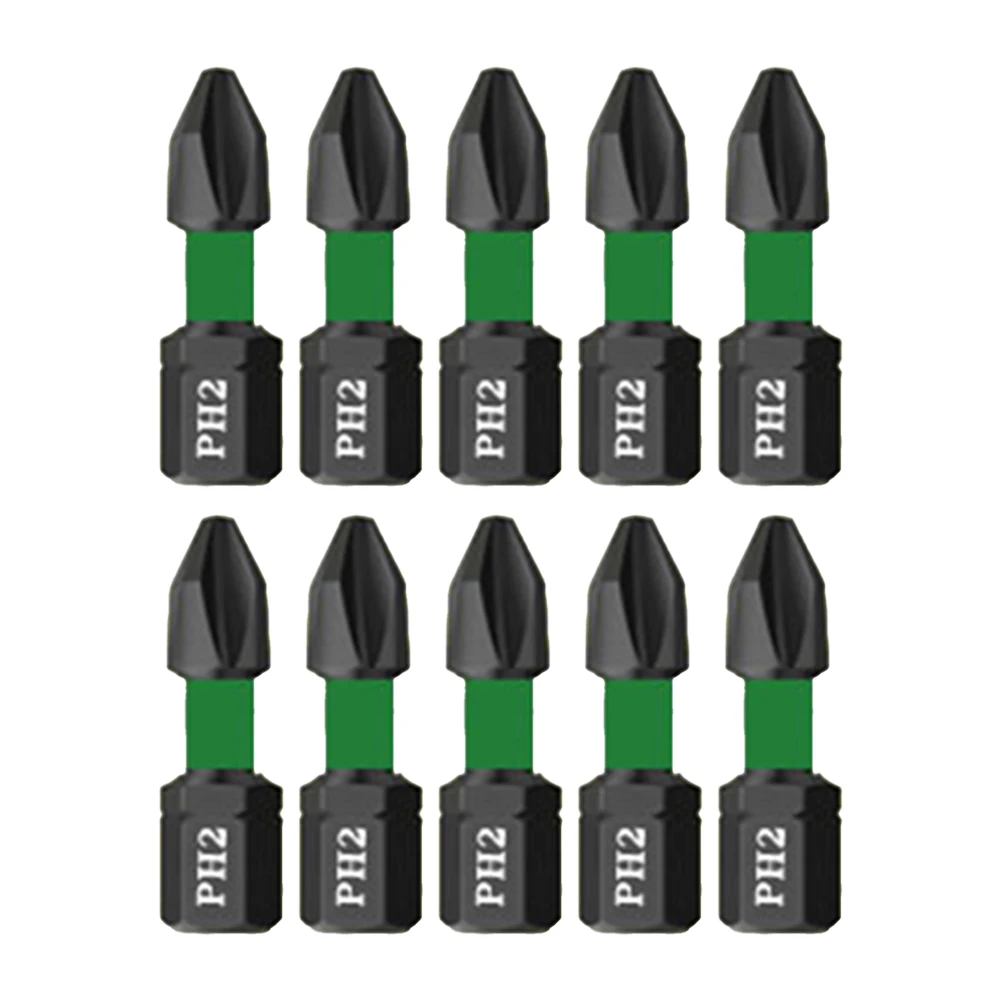 10pcs-25mm-Screwdriver-Bit-Set-Non-Slip-PH2-Magnetic-Batch-Head-Cross ...