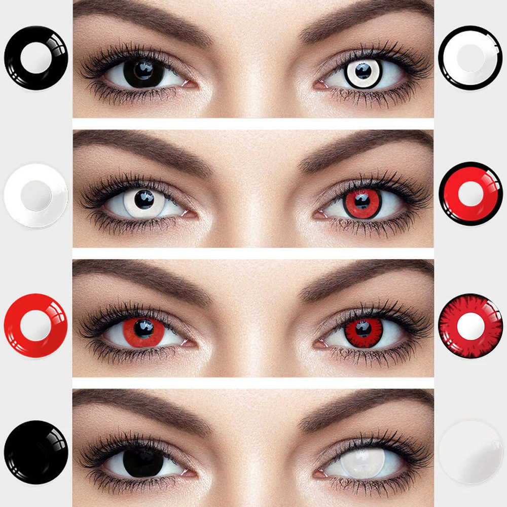 Black And Red Contacts