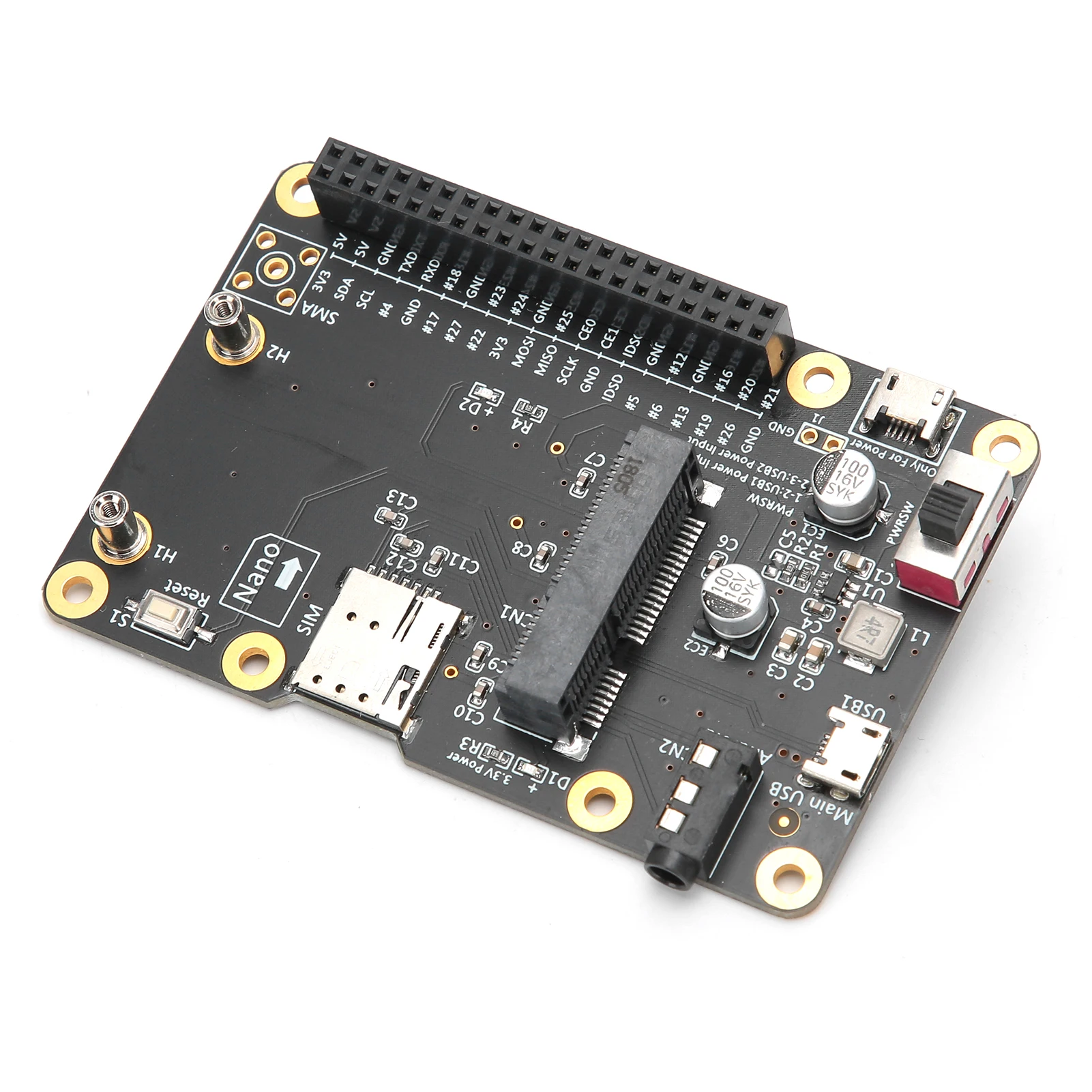 3G/4G LTE Base Hat For Raspberry Pi 4/3/2/B and Module Computer Board ...