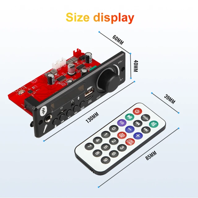 160W Bluetooth 5.0 MP3 Decoder Board DIY Digital Amplifier 2*80W Audio ...