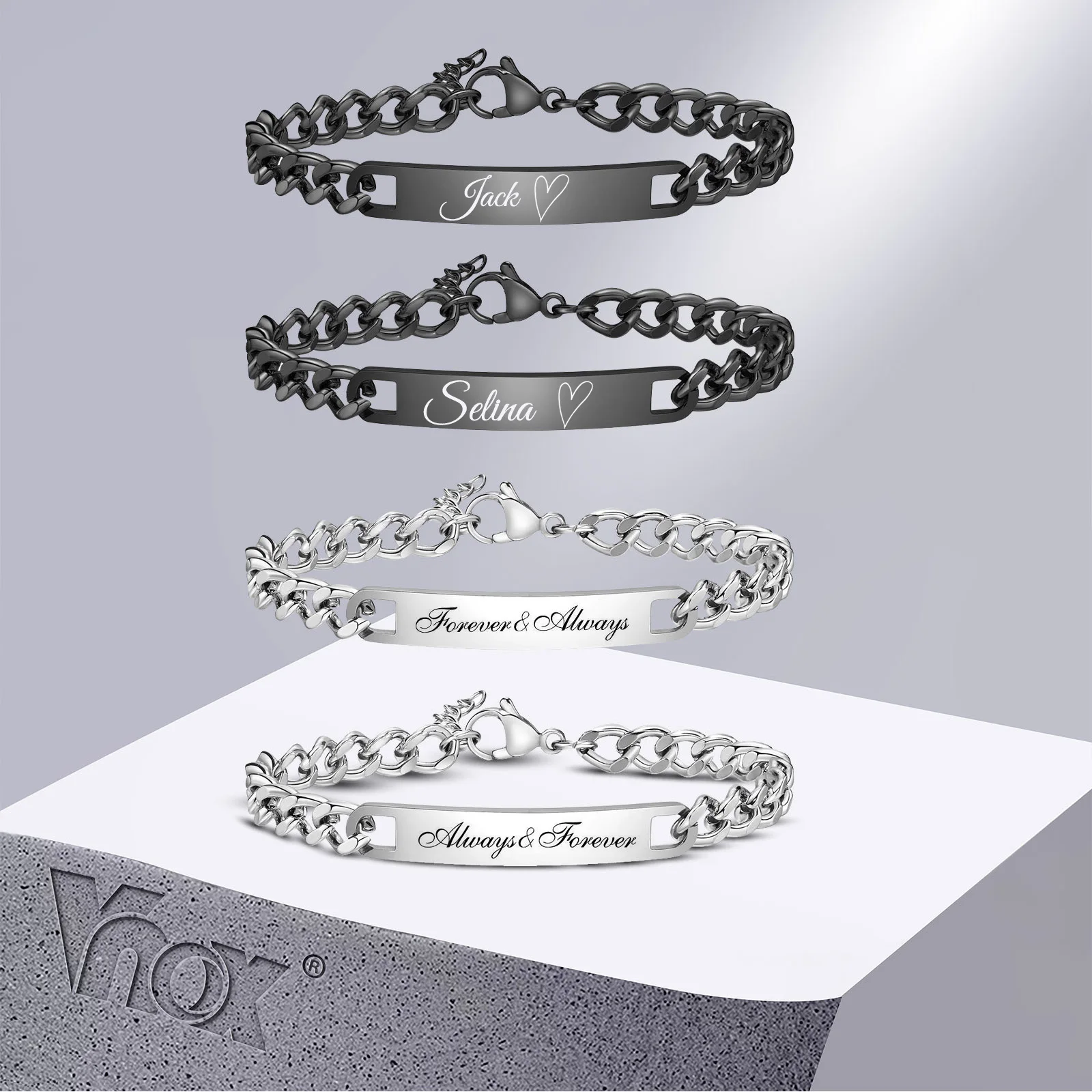 Vnox-Bracelets-de-couple-personnalis-s-gratuits-pour-hommes-et-femmes ...