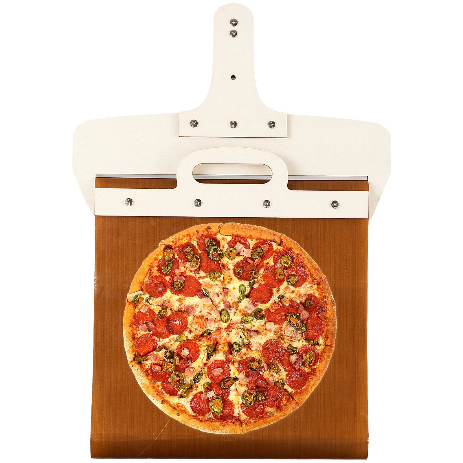 Sliding Pizza Peel Non-Stick Sliding Pizza Spatula with Detachable Wood ...