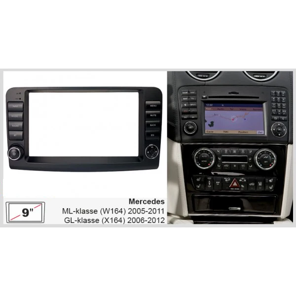 9 inch Car Fascia Radio Panel for MERCEDES BENZ M class (W164) 2005 ...