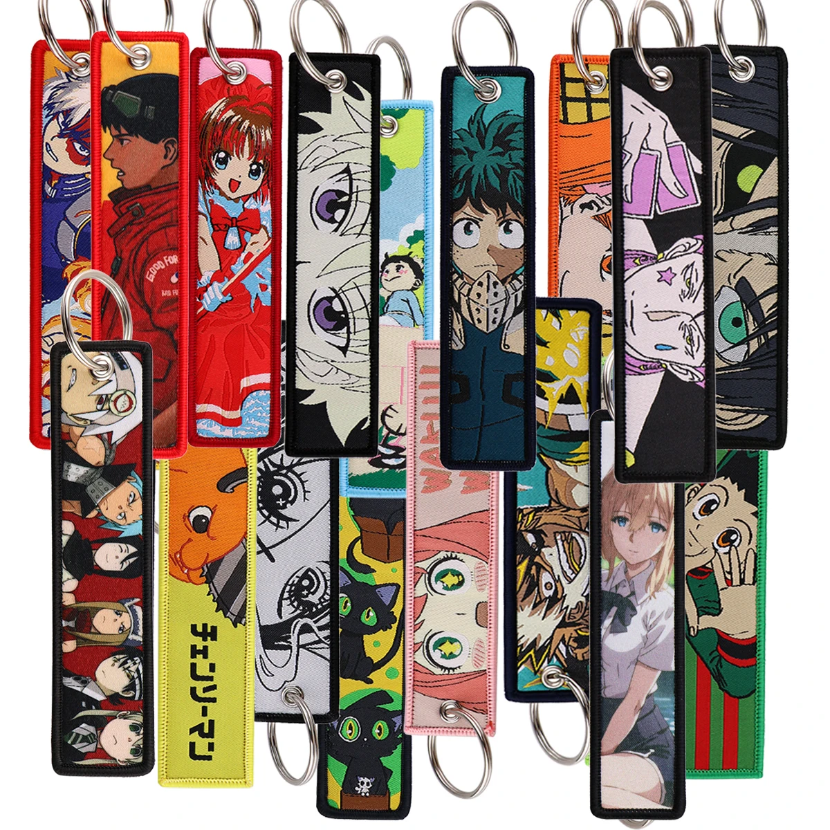 Anime-Key-Tag-Embroidered-Cute-Keychain-For-Motorcycles-Cars-Bag ...