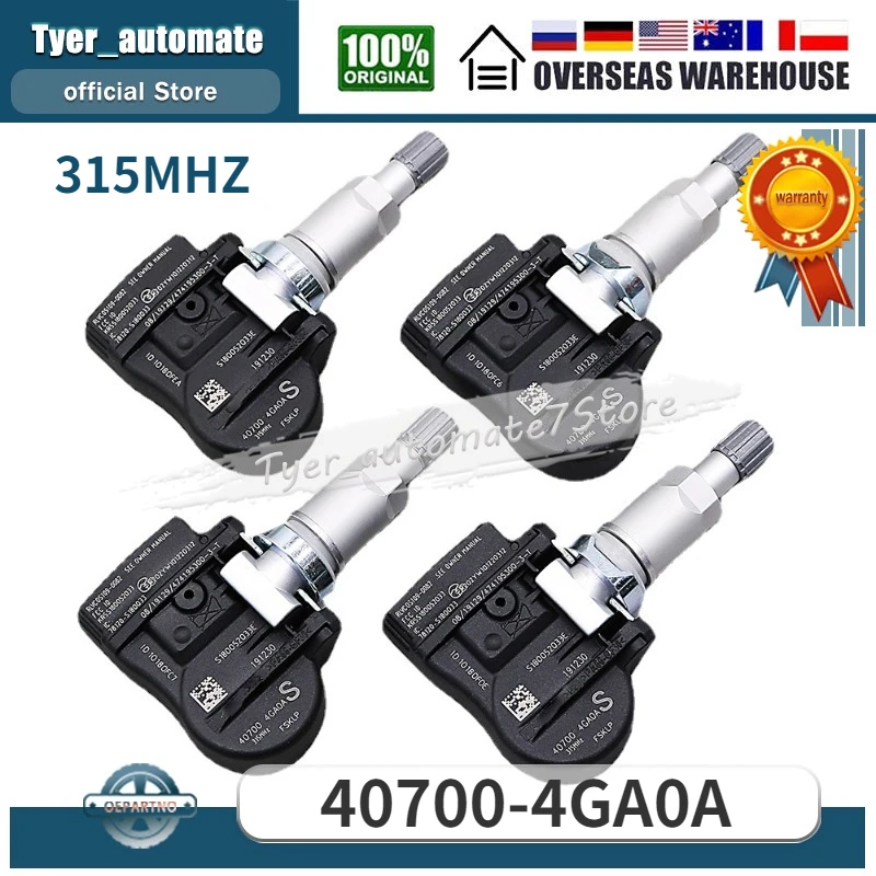Set-of-4-TPMS-Tire-Pressure-Monitoring-Sensor-40700-4GA0A-40700-4GA0B ...