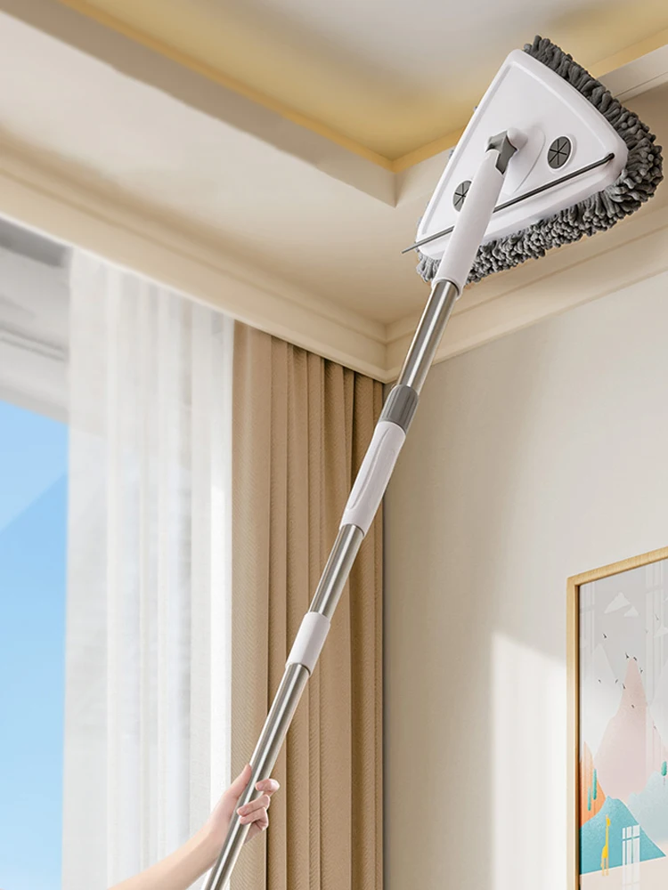 Mopall Triangle Window Cleaning Mop Multifunctional Retractable Pole ...
