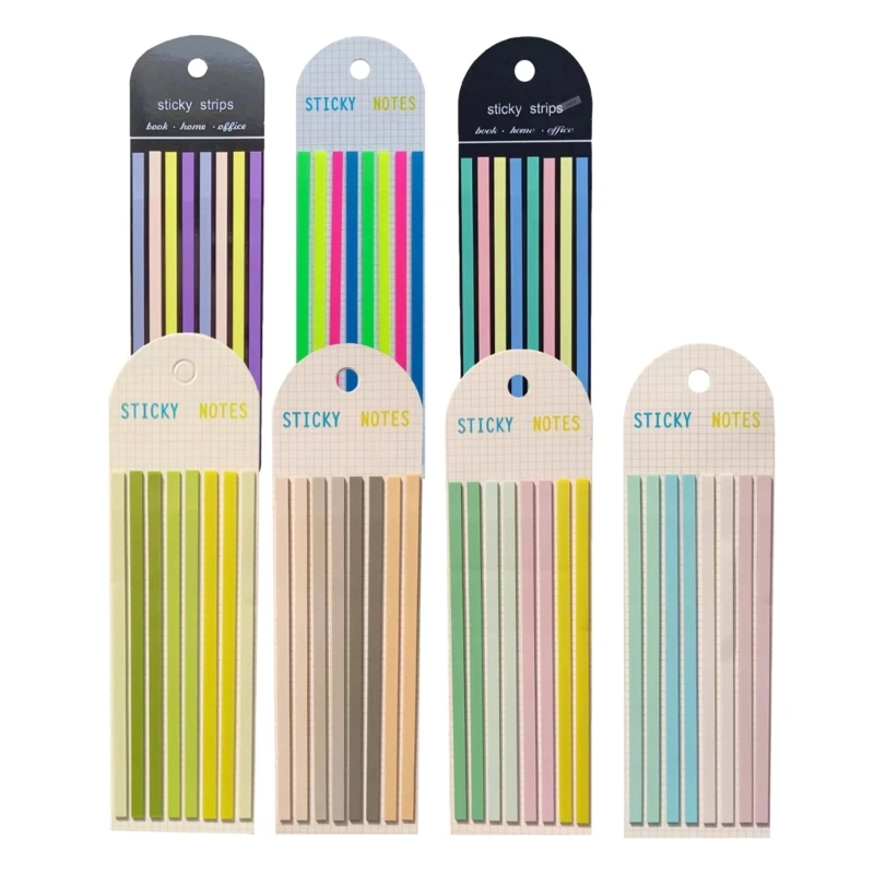 Colored-Index-Tabs-Long-Page-Markers-Sticky-Index-Tabs-Strips-Memo-Note ...