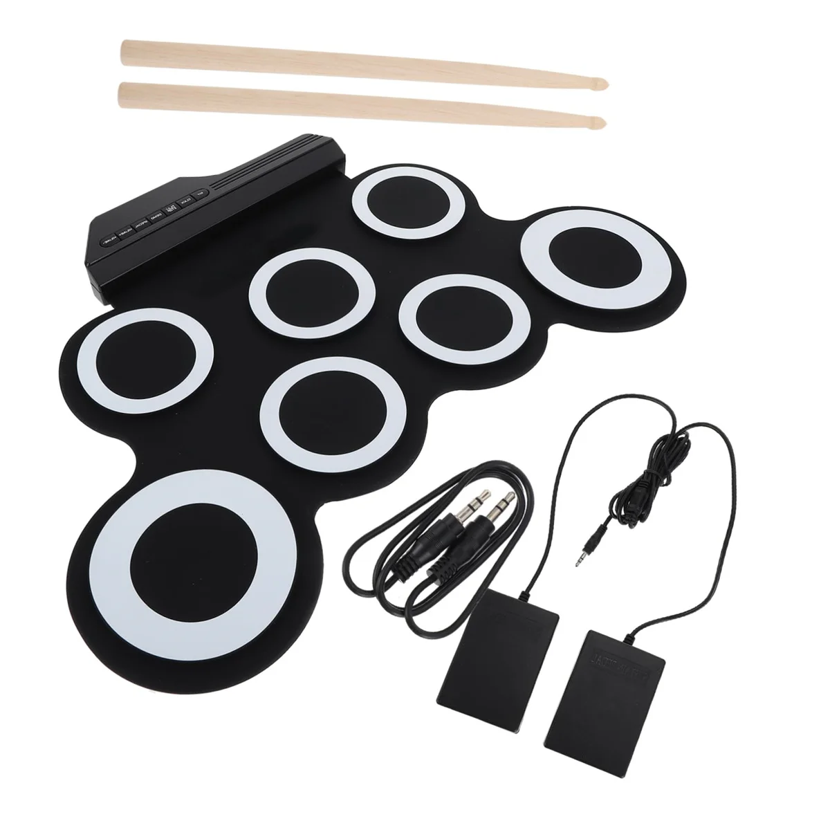 Electronic-Drum-Set-Foldable-Music-Drums-USB-Silicone-Drum-Portable ...