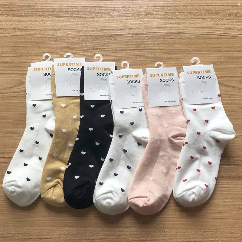 Casual Breathable Cute Socks Women Cotton Socks Solid Color Socks ...